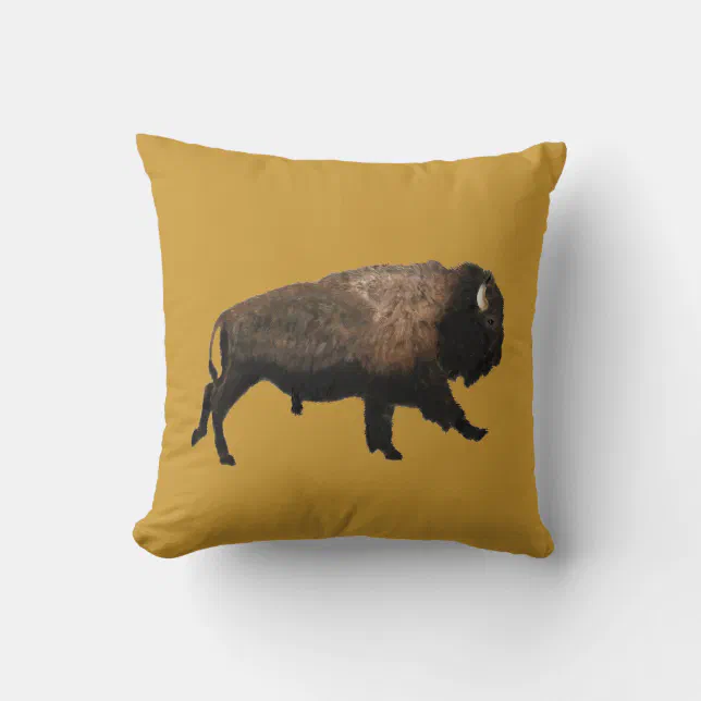 Bison Throw Pillow | Zazzle