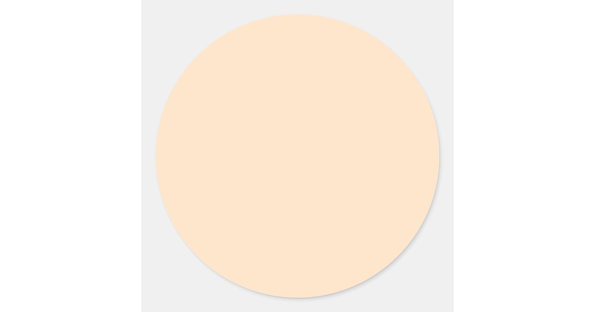 Bisque (solid color) classic round sticker | Zazzle