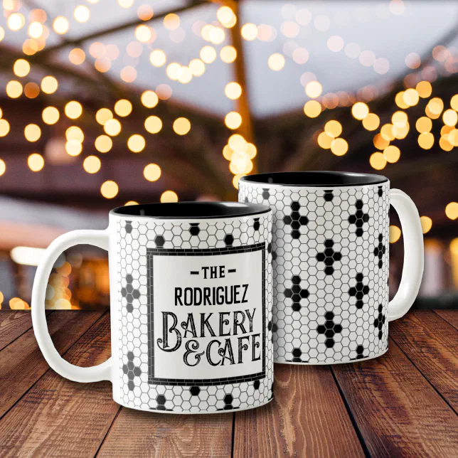 Bistro Tile Personalized Mug | Zazzle