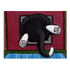 Cat Stuck In Tree Cartoon Postcard | Zazzle.com