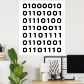 Bitcoin binary poster | Zazzle