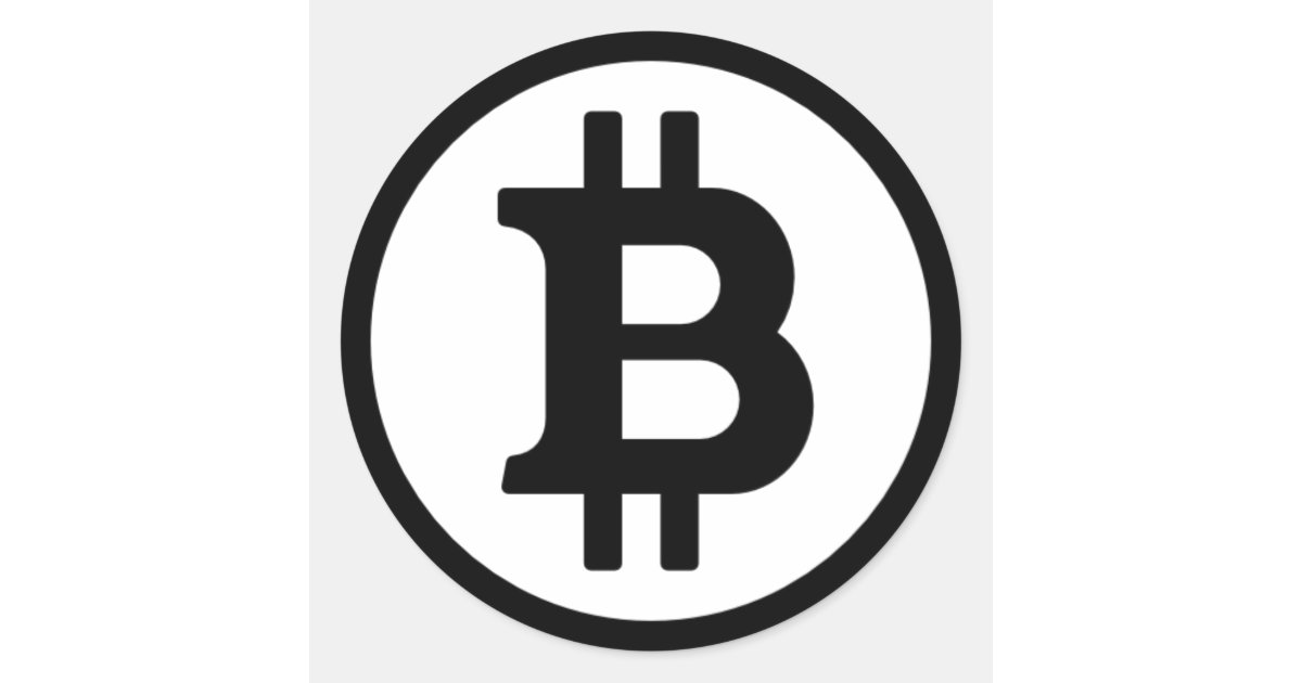 Bitcoin Black Logo Symbol Sticker Sheet Pack | Zazzle