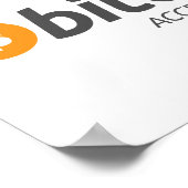 Bitcoin BTC Accepted Here | Poster | Zazzle