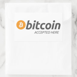 Bitcoin BTC Accepted Here | Sticker | Zazzle