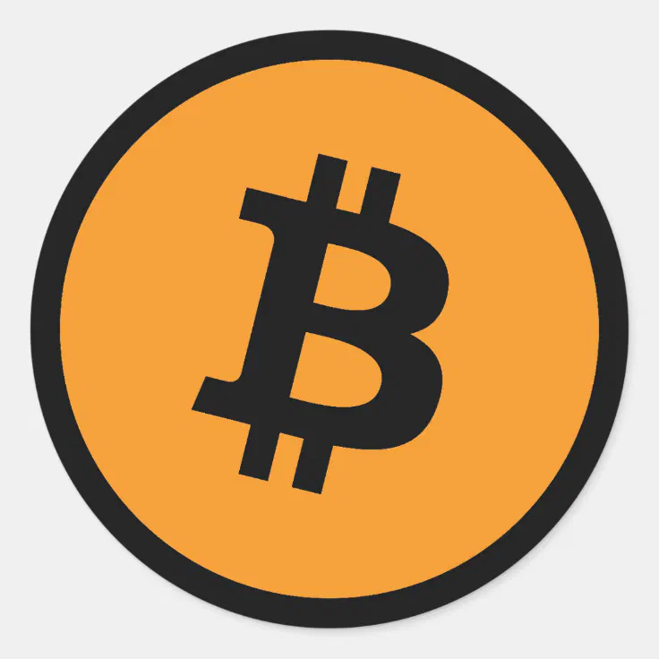Bitcoin BTC Logo | Sticker | Zazzle