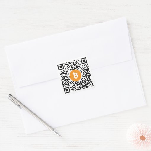 Bitcoin (BTC) Wallet QR Code Sticker - Square | Zazzle Bitcoin (BTC) Wallet QR Code Sticker - Square | Zazzle