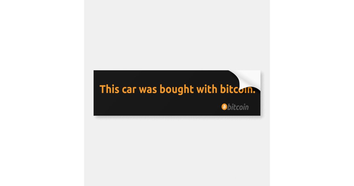 Bitcoin Bumper Sticker | Zazzle