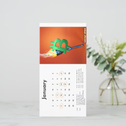 Bitcoin Calendar 2023 January-February Holiday Card | Zazzle