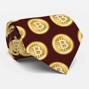Bitcoin cryptocurrency neck tie | Zazzle