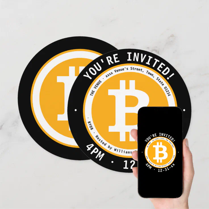 Bitcoin Event Invitation | Zazzle
