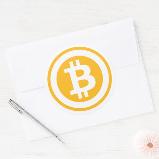 Bitcoin Logo Round Sticker | Zazzle