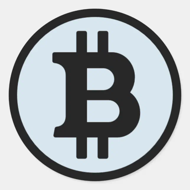 Bitcoin Logo Round Sticker | Zazzle