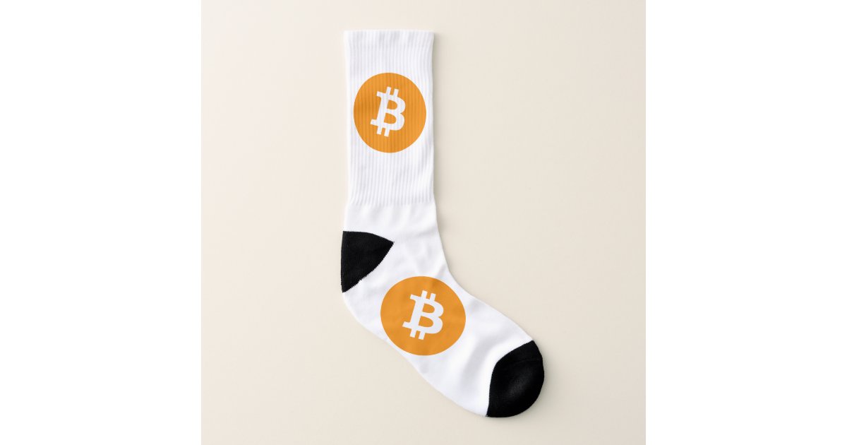 Bitcoin logo socks | Zazzle.com
