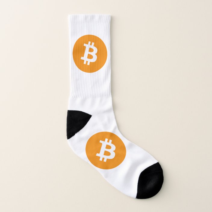 Bitcoin logo socks | Zazzle.com