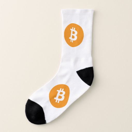 Bitcoin logo socks | Zazzle