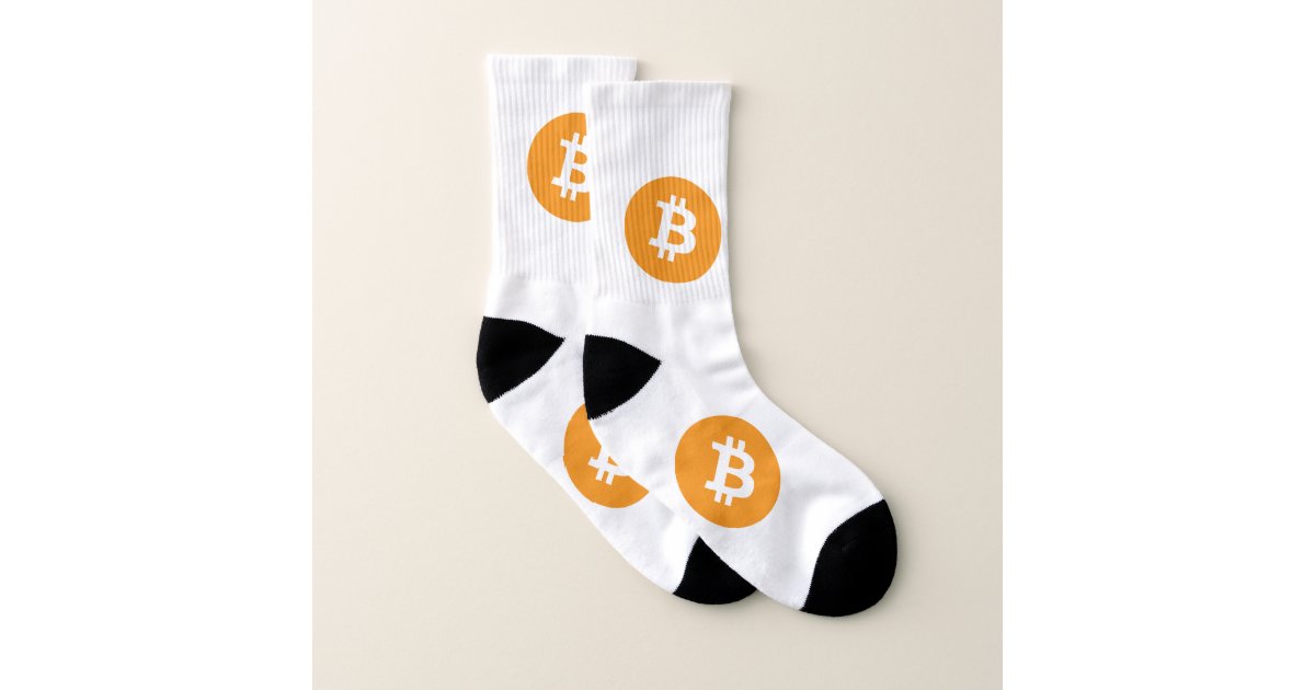 Bitcoin logo socks | Zazzle