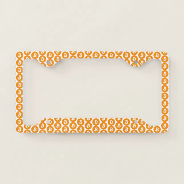 Bitcoin Logo Symbol CryptoCoin License Plate Frame | Zazzle