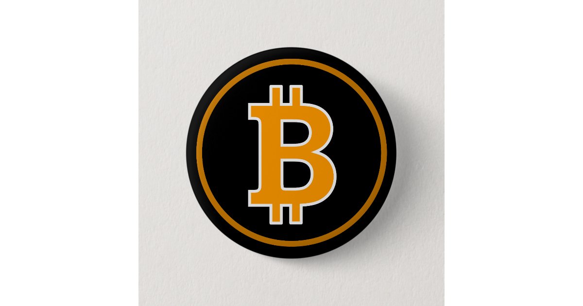 Bitcoin Logo Symbol Cryptocurrency Crypto Button | Zazzle