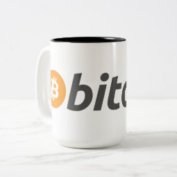 Bitcoin logo Two-Tone coffee mug | Zazzle
