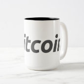 Bitcoin logo Two-Tone coffee mug | Zazzle