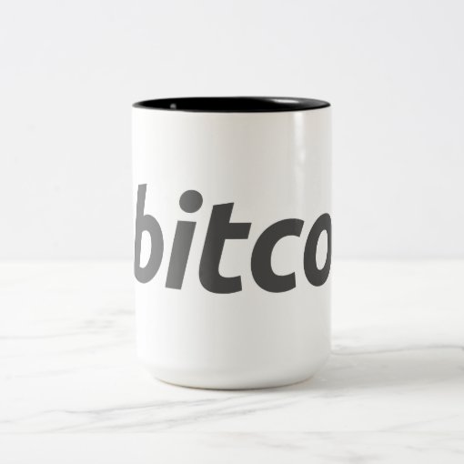 Bitcoin logo Two-Tone coffee mug | Zazzle
