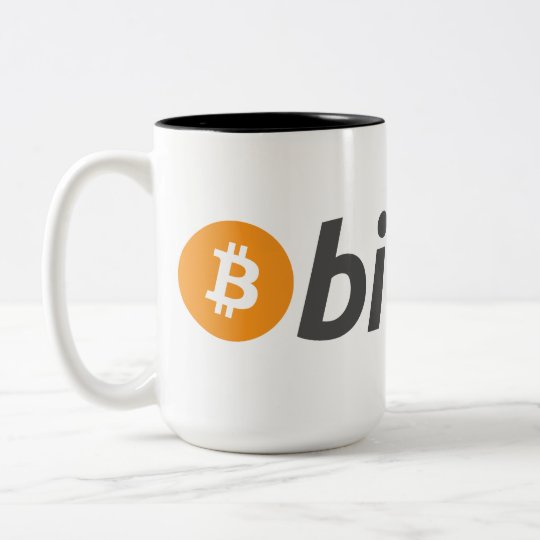 Bitcoin logo Two-Tone coffee mug | Zazzle.com