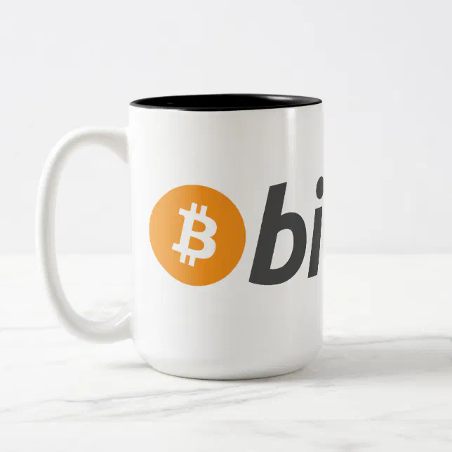 Bitcoin logo Two-Tone coffee mug | Zazzle