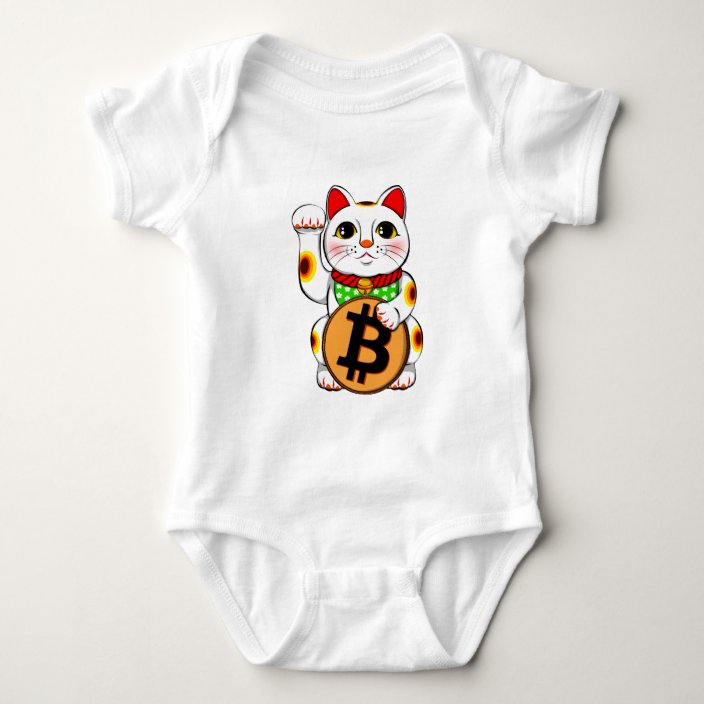 Bitcoin Maneki Neko Lucky Cat 02 Baby Bodysuit | Zazzle.com