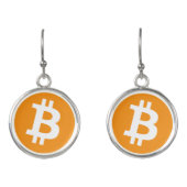Bitcoin Round Earrings | Zazzle