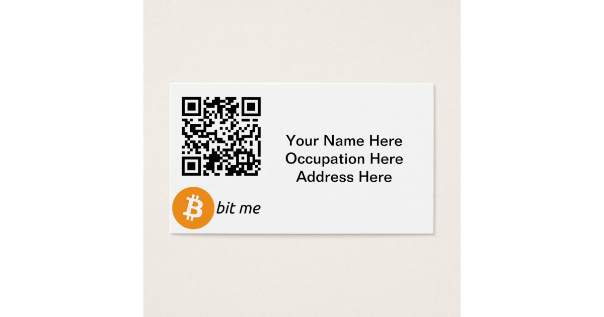 Bitcoin Wallet QR Code Business Cards | Zazzle.com