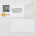 Bitcoin Wallet QR Code Business Cards | Zazzle