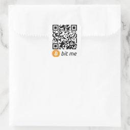 Bitcoin Wallet QR Code Sticker | Zazzle