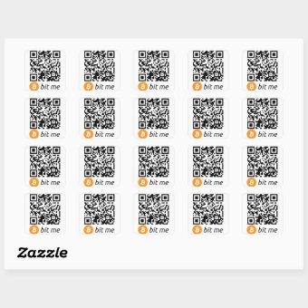 Bitcoin Wallet QR Code Sticker | Zazzle