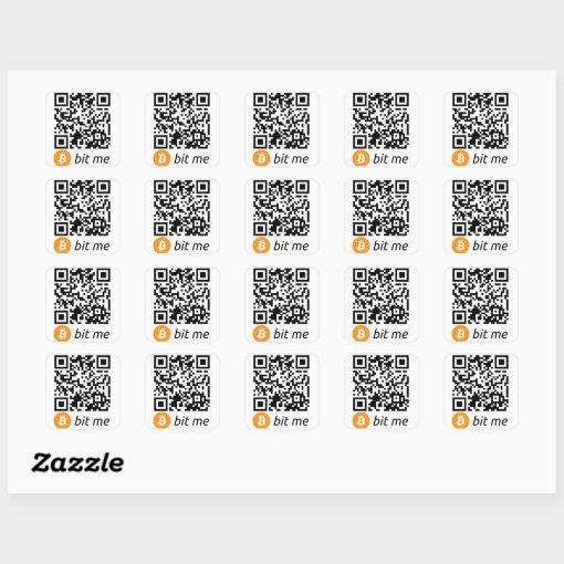 Bitcoin Wallet QR Code Sticker | Zazzle