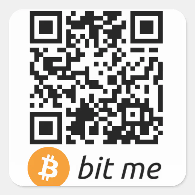 Bitcoin Wallet QR Code Sticker | Zazzle