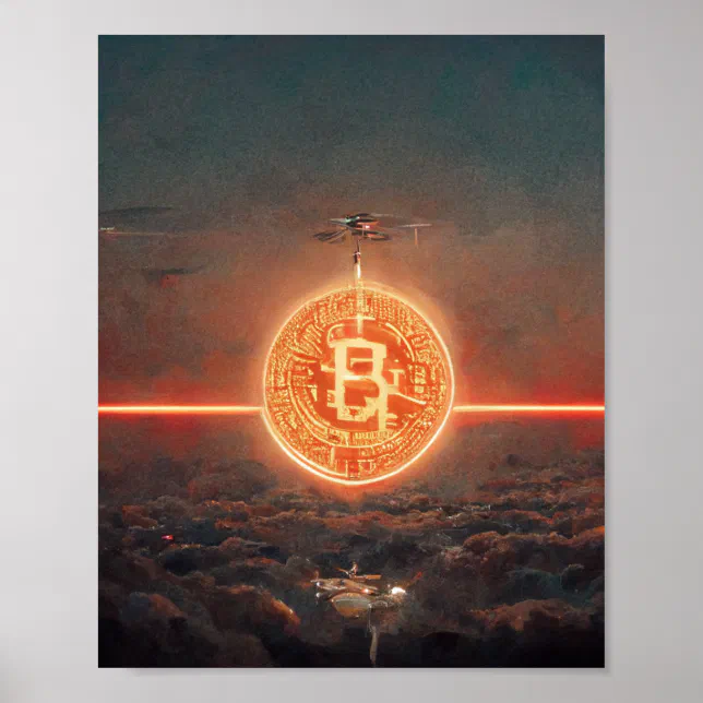 Bitcoin wallpaper poster | Zazzle