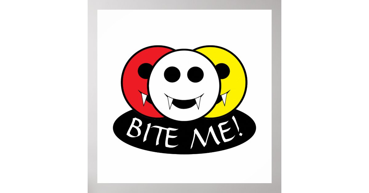 Bite Me! Vampire Poster | Zazzle