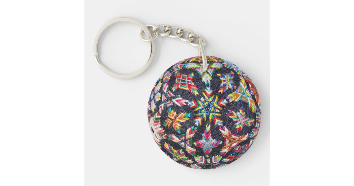Bits Sakasa Temari Keychain, Acrylic Keychain | Zazzle