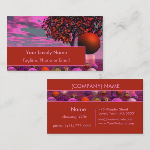Bittersweet Opinion, Bronze Raspberry Maple Tree Business Card | Zazzle