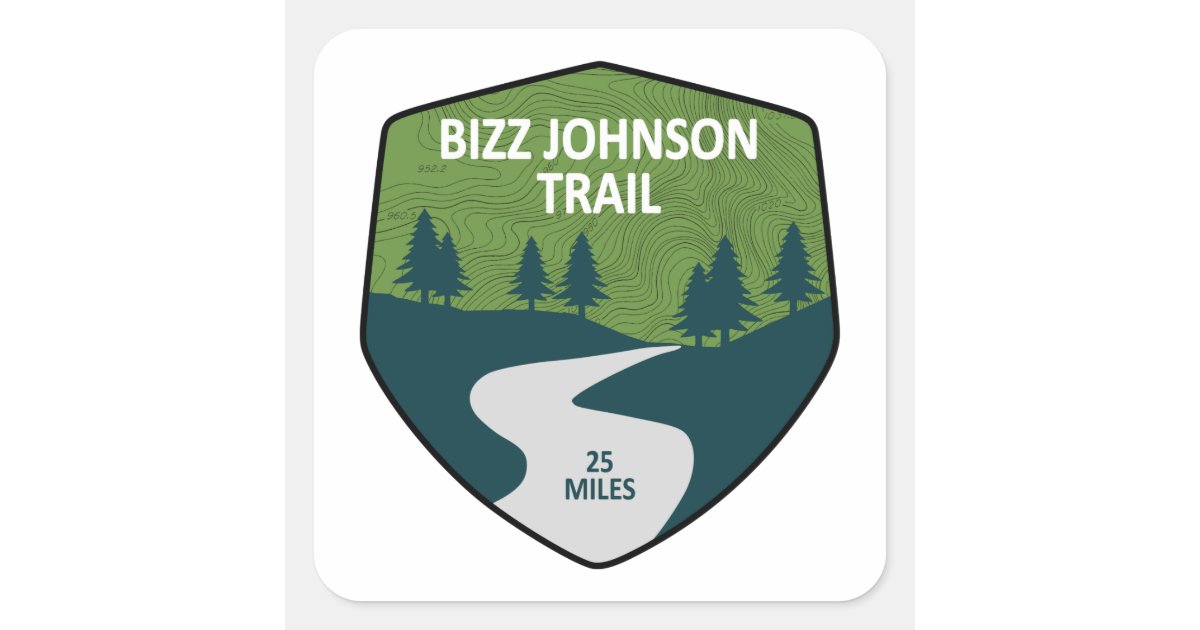 Bizz Johnson Trail Square Sticker | Zazzle