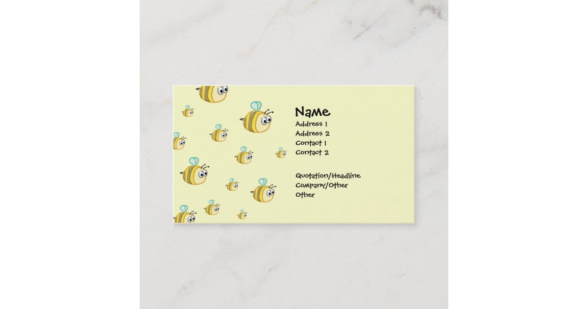 Bizzy Bees 2 Business Card | Zazzle