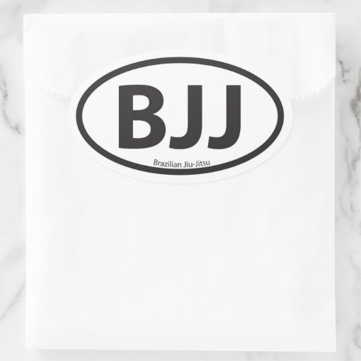 BJJ Euro Style Car Emblem Oval Sticker | Zazzle
