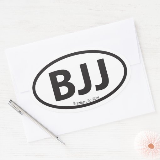 BJJ Euro Style Car Emblem Oval Sticker | Zazzle