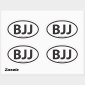 BJJ Euro Style Car Emblem Oval Sticker | Zazzle
