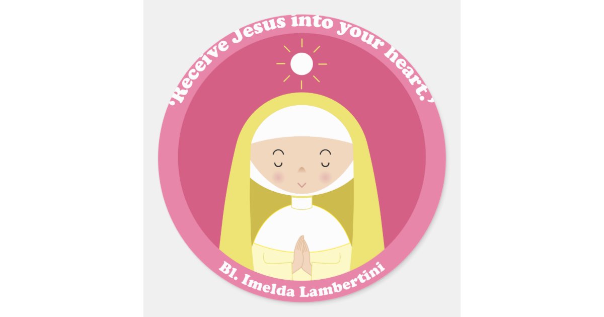 Bl. Imelda Lambertini Classic Round Sticker | Zazzle