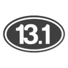 Black 13.1 Sticker (Half Marathon Sticker) | Zazzle