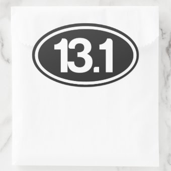 Black 13.1 Sticker (Half Marathon Sticker) | Zazzle
