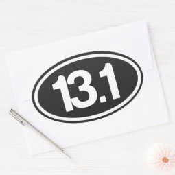 Black 13.1 Sticker (Half Marathon Sticker) | Zazzle