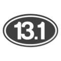 Black 13.1 Sticker (Half Marathon Sticker) | Zazzle