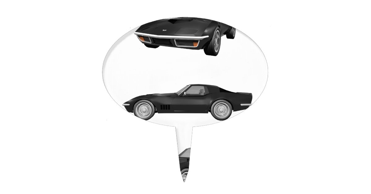 Black 1970 Corvette: Cake Topper | Zazzle